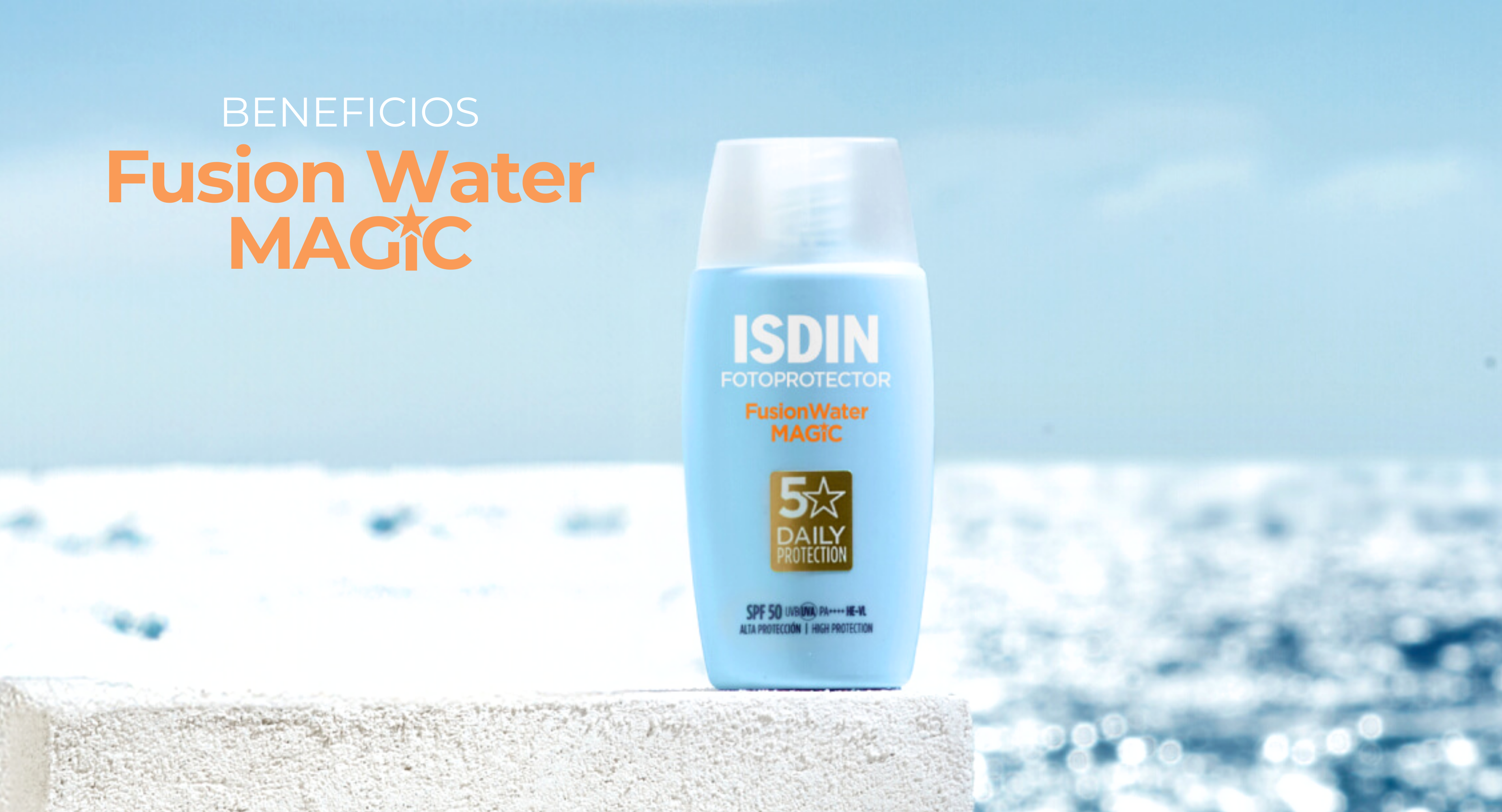 Fotoprotector Isdin Fusion Water Magic SPF 50 50 ml – DERMASHOP